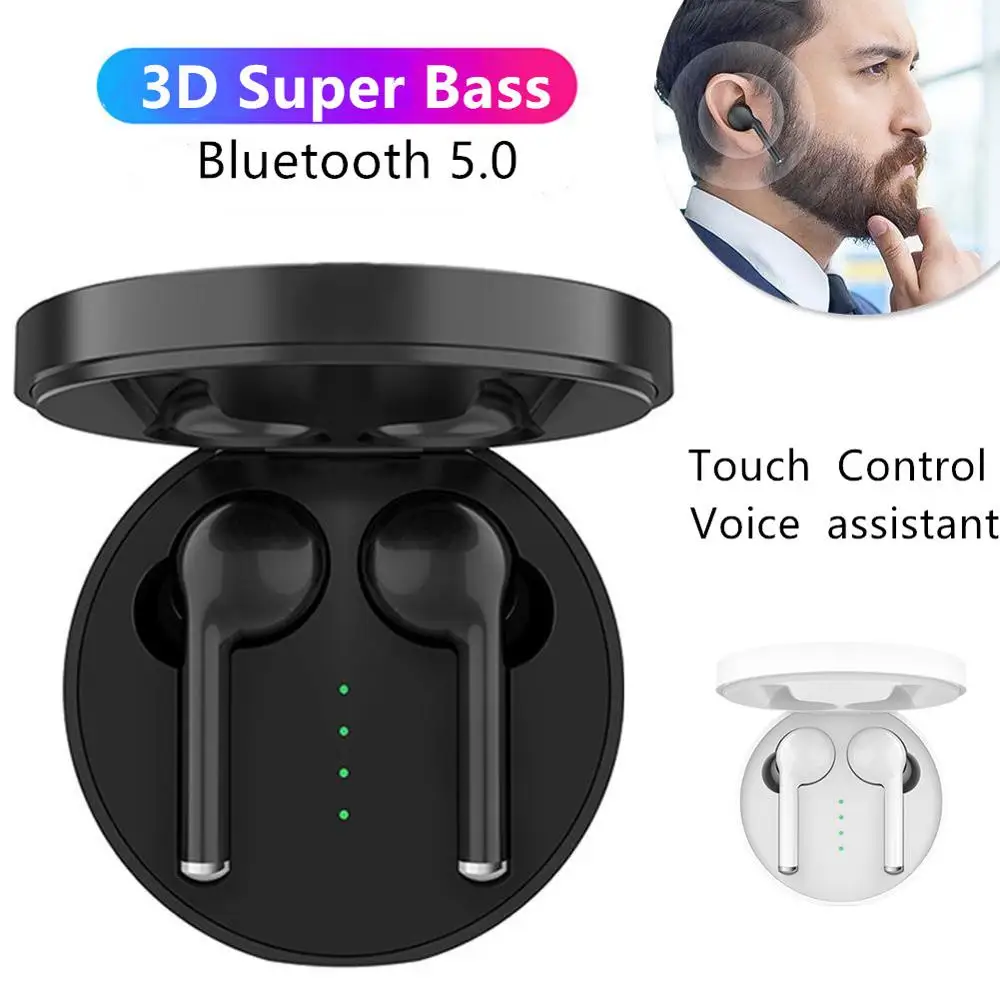 TW40 TWS Wireless Bluetooth 5.0 Earphones Super Bass 6D 3D HiFi Stereo ...
