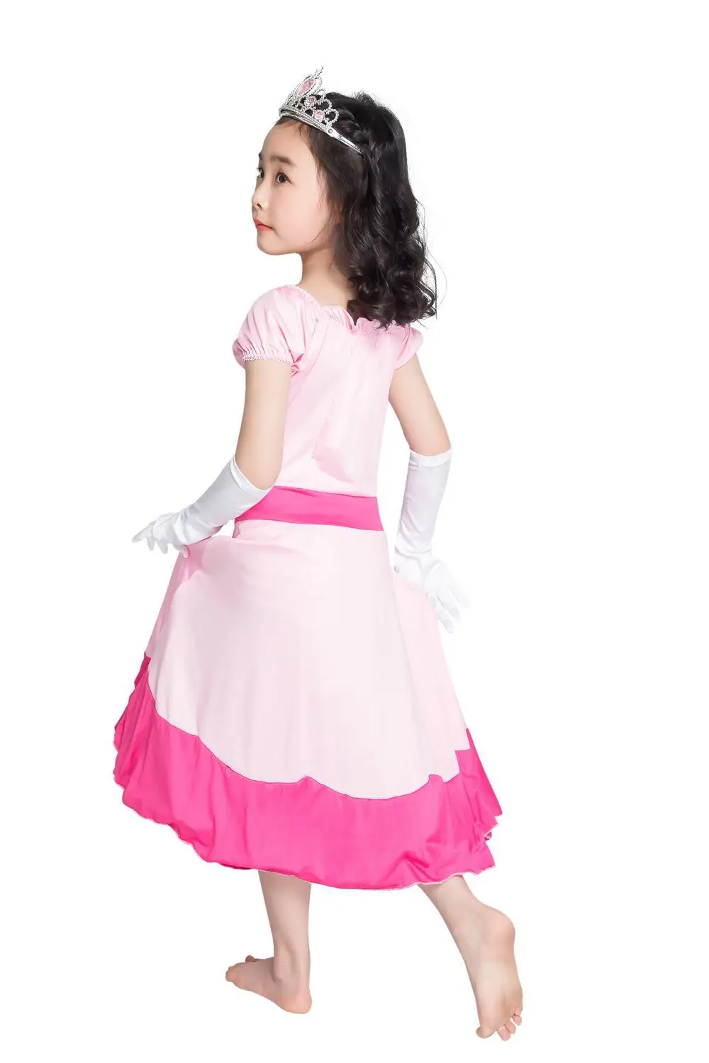 Little Princess Peach Costume Mario Brothers Princess Cosplay Classic ...