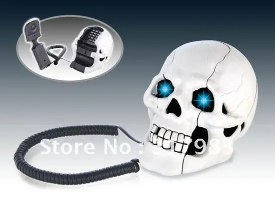 Free shipping Skull Designer Home Phone Telephone Skull Shape Novelty ...