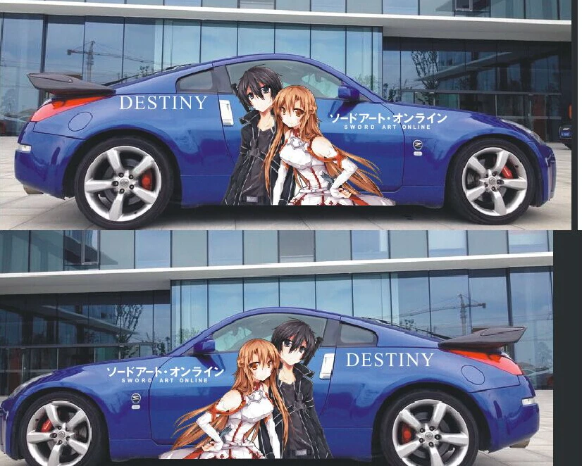 2 Pieces Hot Anime Sword Art Online Car Stickers Asuna Asuna Car Vinyl ...