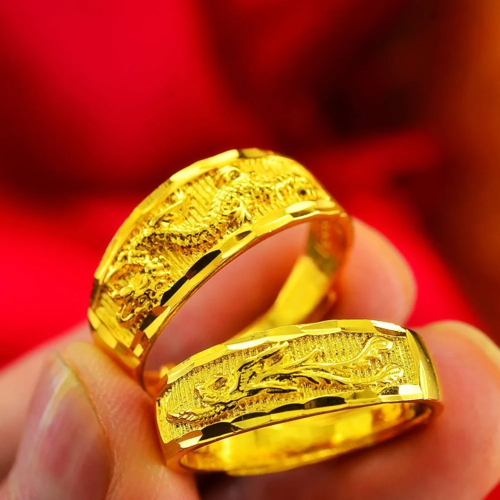 Retro-Dragon-Phoenix-Ring-Fashion-18K-Gold-Ring-Men-s-and-Women-s ...