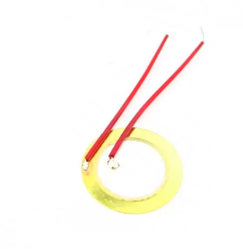 5PCS 20mm Piezo Elements Sounder Sensor Trigger Drum Disc 6.5KHZ + wire ...