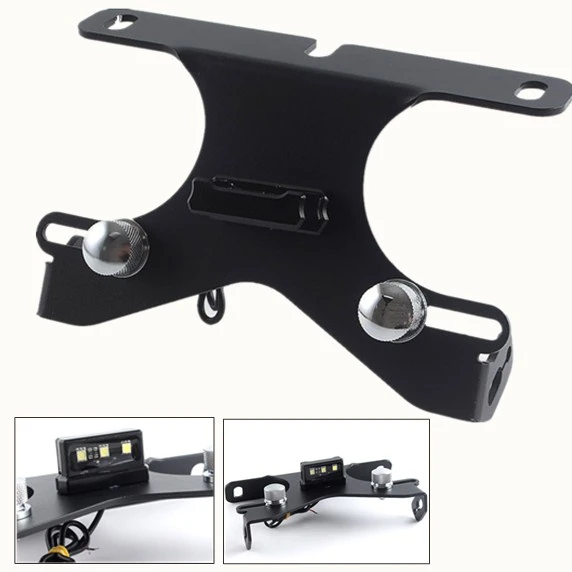 Fender Eliminator Number License Plate Holder Mount Bracket LED Light ...