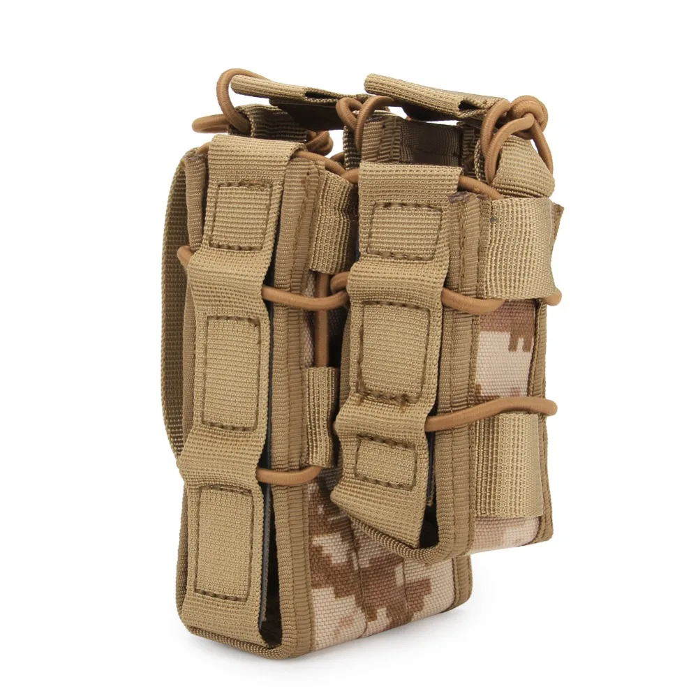 Molle System Magazine Pouch 5.56 9mm Storage Double Bags 1000d Nylon ...