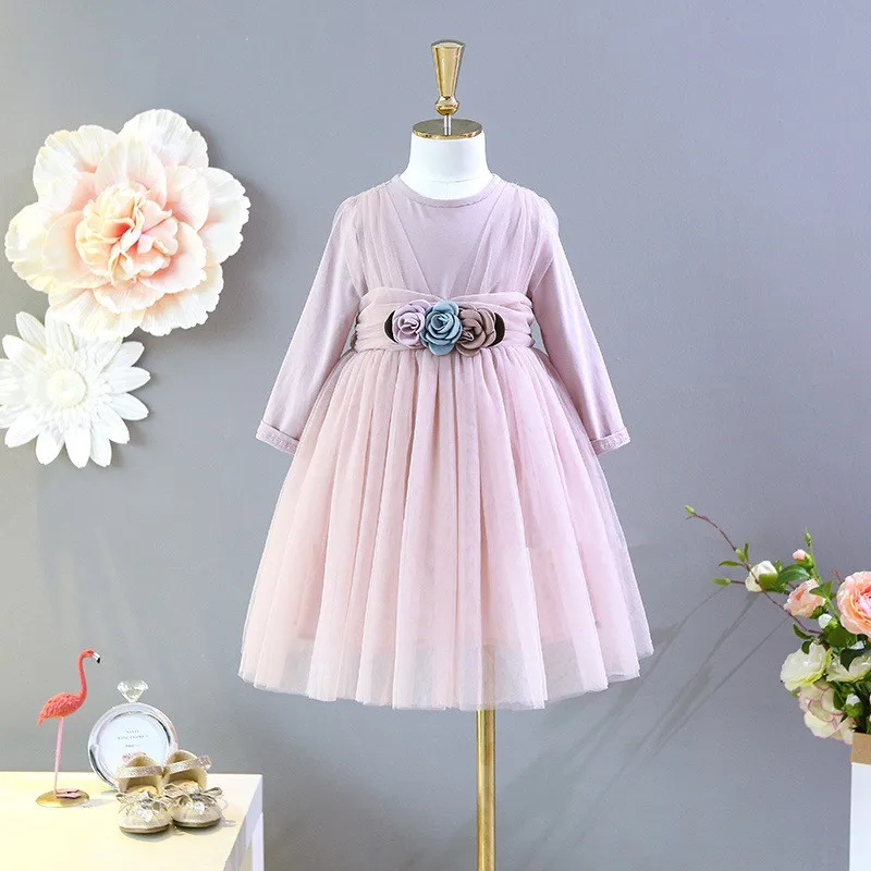 Everweekend Kids Girls Party Tulle Flowers Princess Dress Candy Rainbow ...