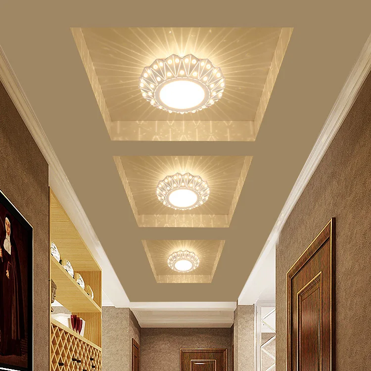 Modern LED Ceiling Light Lamp 3W Round Aisle Hallway Corridor Entrance ...