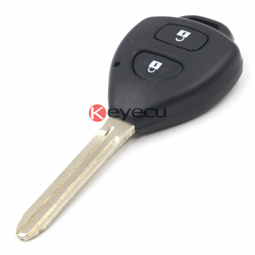 Keyecu New Uncut Remote Key Fob 2 Button 433mhz 4d67 Chip For Toyota ...