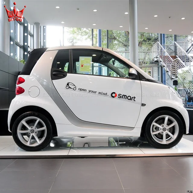 Reflective car stickers and decals for BENZ SMART , Open your mind ...