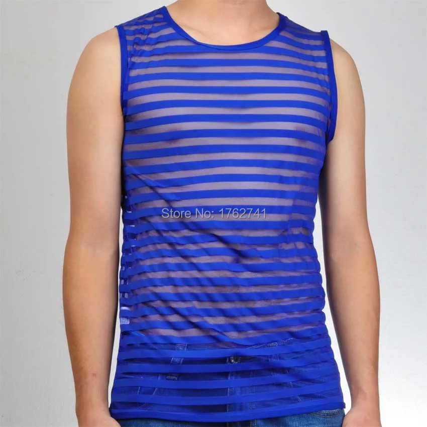Men Underwear Mesh Undershirt | Men Mesh Underwear Tank Tops | Mens See ...