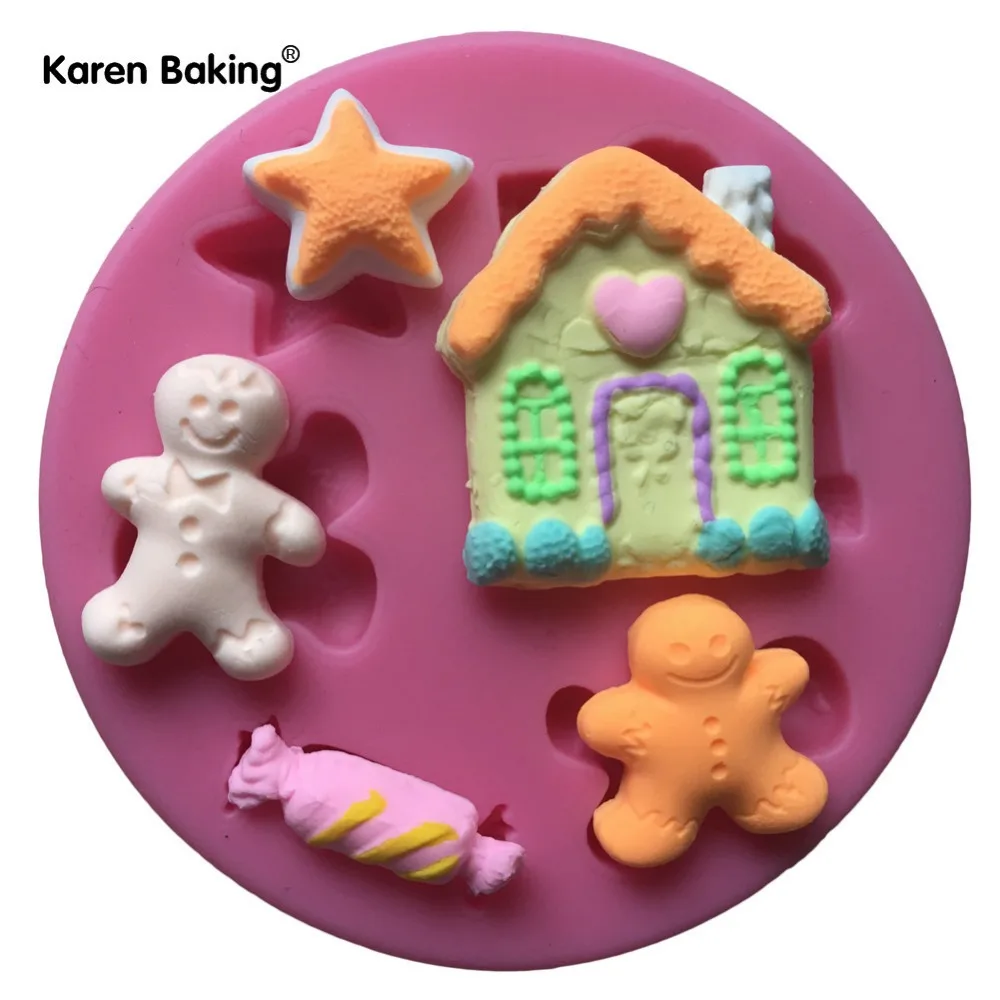 House Star Candy Shape Silicone Mold Chocolate Mould Cake Decorating ...