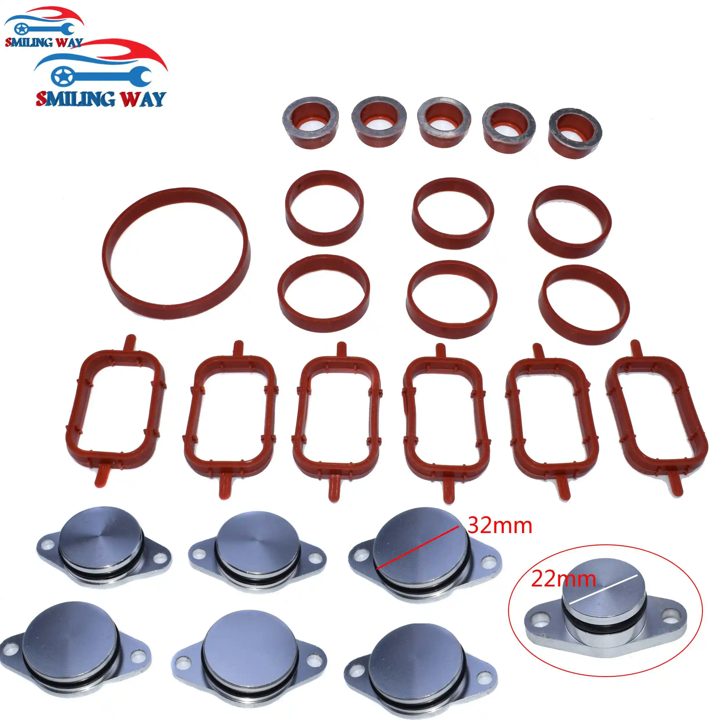 AP03 New Manifold Gaskets & Swirl Flaps Kit For BMW 330d 335d 530d X3 ...