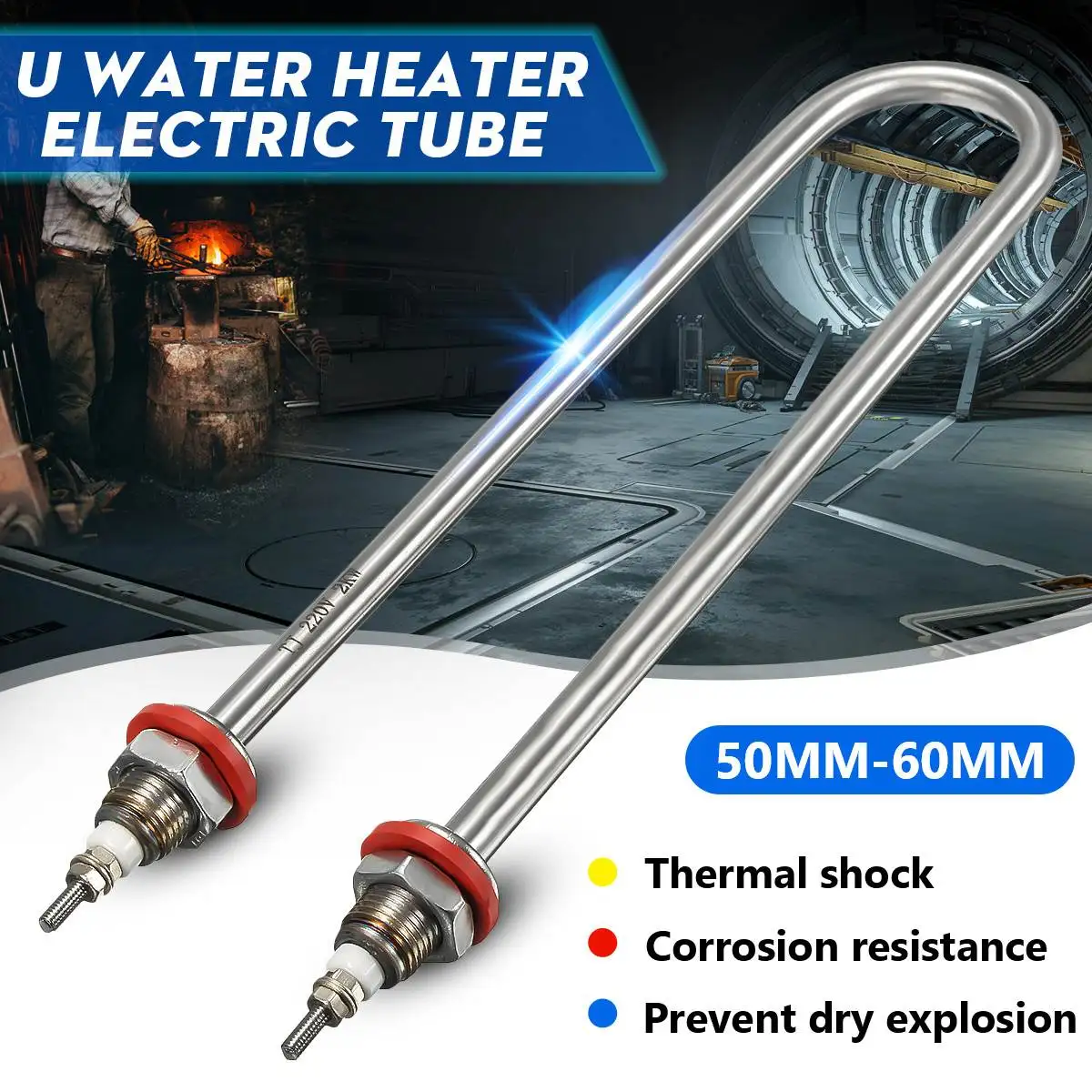 220V Electric Heating Tube U Style Stainless Steel Water Heater Tube ...