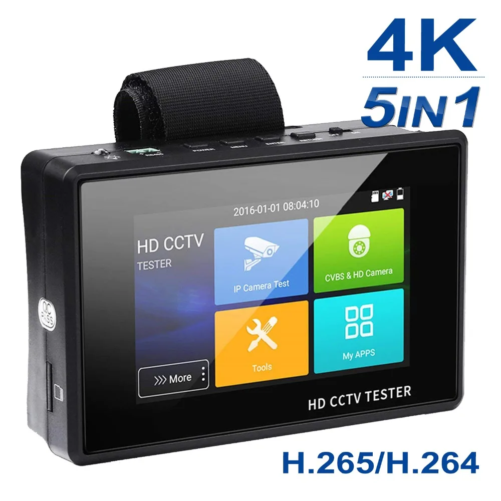 Anpviz 4 Inch 4K H.265 IP/CVBS/CVI/TVI/AHD 5 in 1 CCTV IP Camera Tester ... Anpviz 4 Inch 4K H.265 IP/CVBS/CVI/TVI/AHD 5 in 1 CCTV IP Camera Tester ...