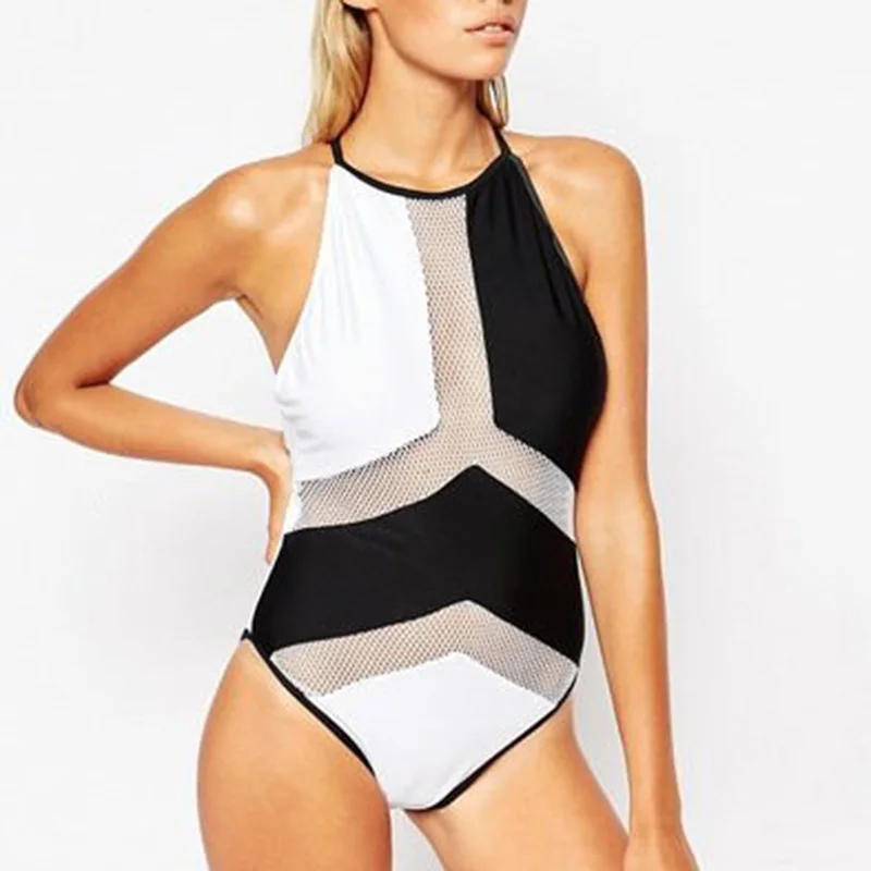 Buy 2018 New Push Hot Sell One Piece Swimwear Women Sexy Halter Hipster