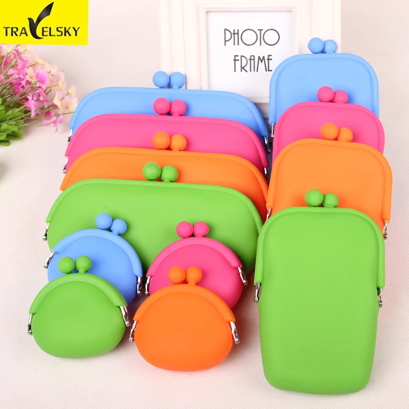 Silicone Purse Zero coin purse female key bag scattered wallet phone ...