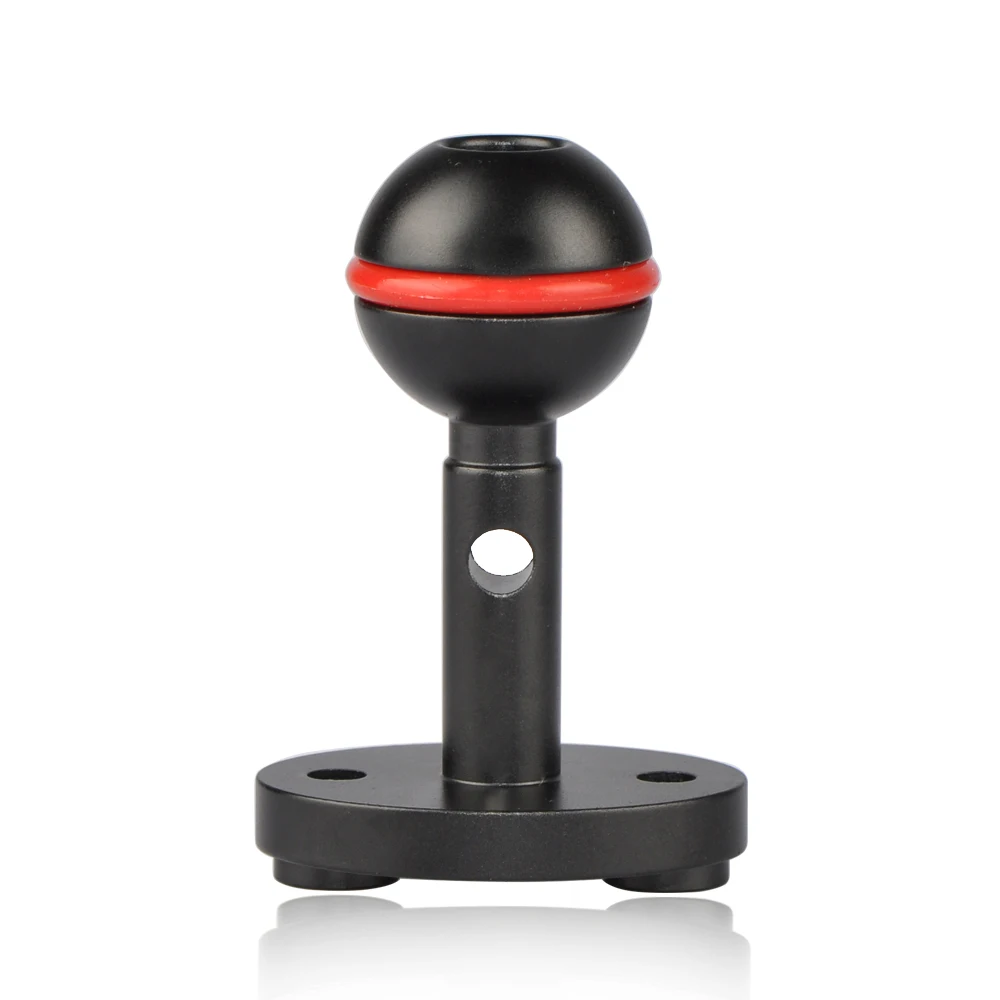 Fixed 1" Ball Head Base Round Bottom Adapter For Underwater Housing ...