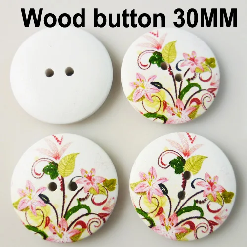 Botones de madera para pintar, botones de madera para coser, accesorios ...