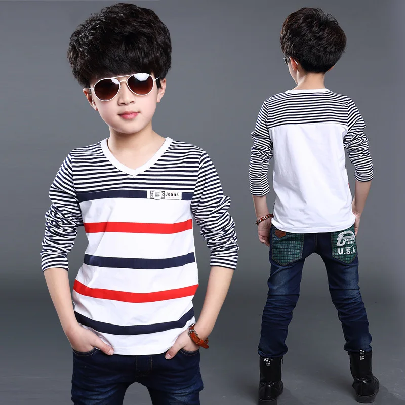 2017hot Boys spring T shirts Bottoming Shirts Long Sleeve Children ...