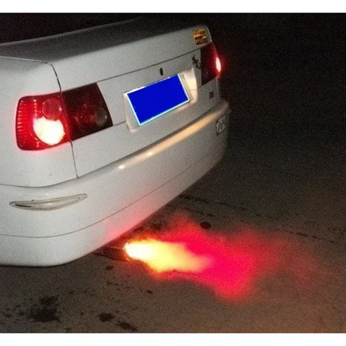 High Quality universal LED Fake Flame Exhaust Muffler For cars|muffler ...