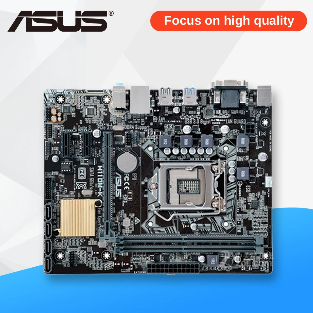 ASUS H110M-K escritorio H110 socket LGA 1151 i7 i5 I3 DDR4 32G SATA3 USB3.0 micro-atx
