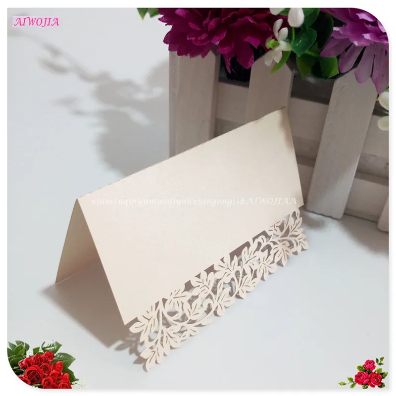 50pcs/Lot Guest Table Cards Party Wedding Table Place Card Invitation ...