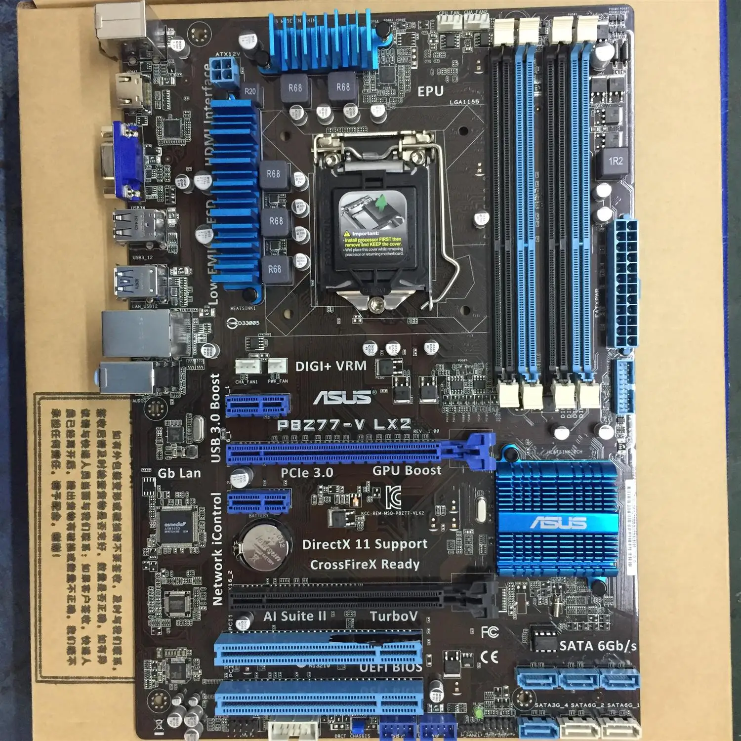 Placa madre original para ASUS P8Z77 V LX2 DDR3 LGA 1155 para I3 I5 I7 CPU USB3.0 32 GB Z77 ...