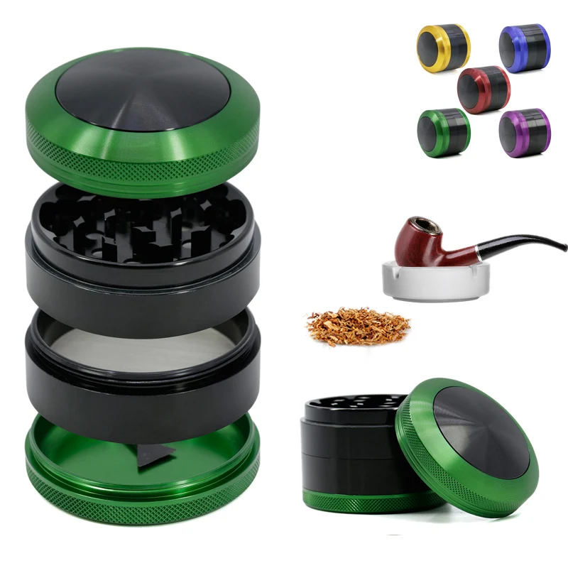 High Quality 4 Layers Aluminum Alloy Hand Tobacco Herb Grinder Smoker ...