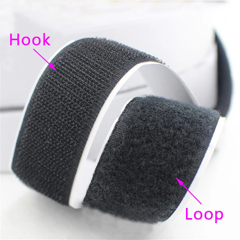 2cm*1m/pairs Black White Magic Tape Hook Loop Fastener Magic Tape Nylon ...