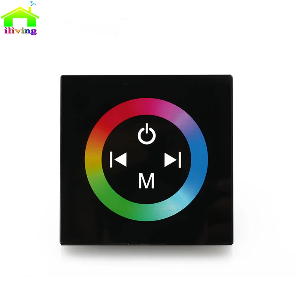 2 4g Dc12v 4a 3ch Black Tempered Glass Panel Touch Screen Rgb Led Strip
