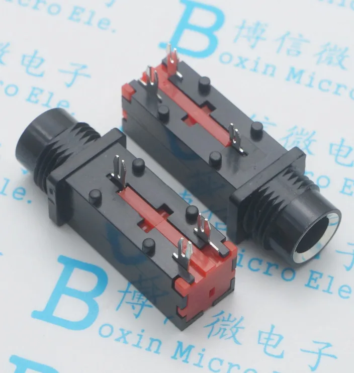 40pcs 6.35MM headphone jack audio video jack mono microphone socket ...