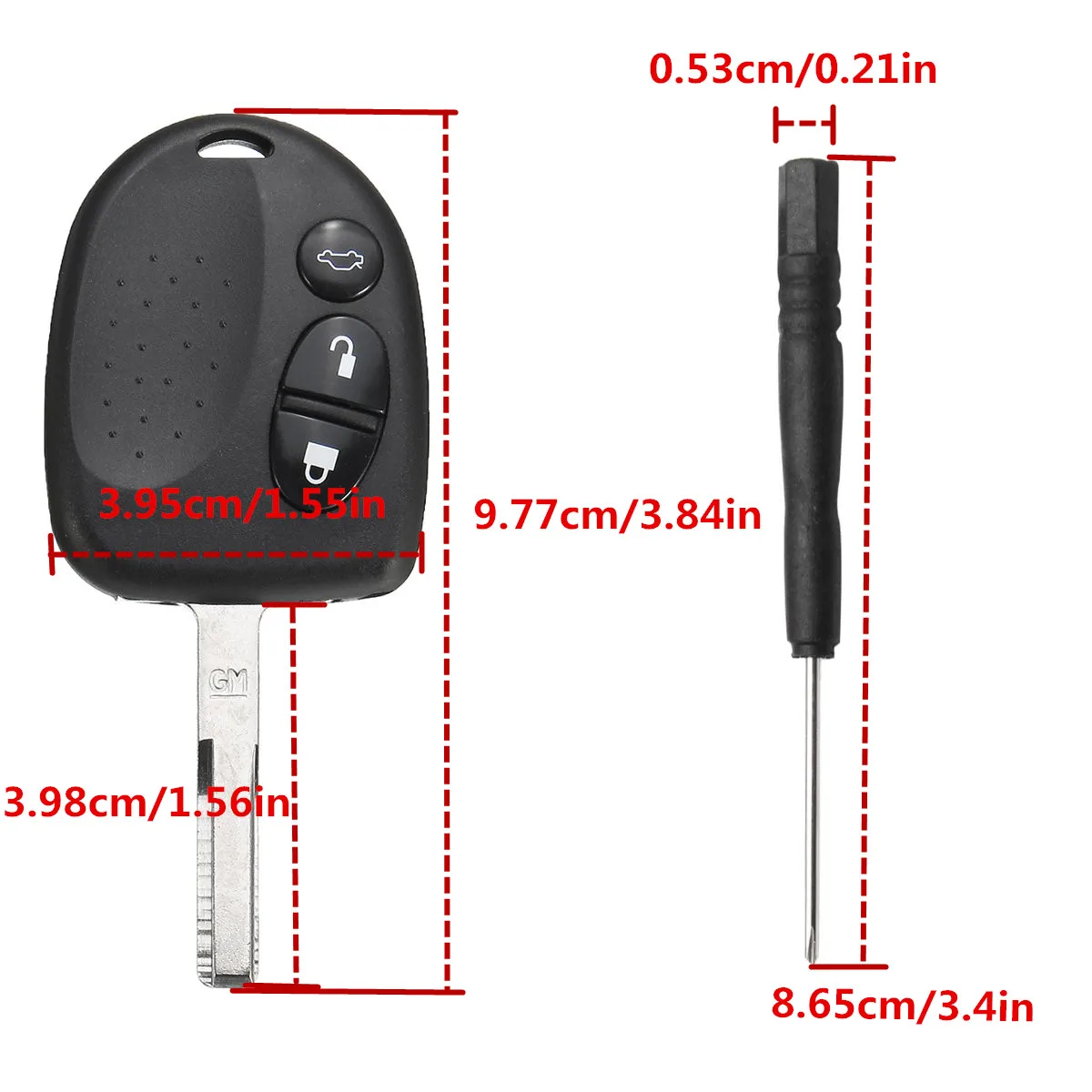 3 Buttons Key Remote Case Uncut Blade For Holden Commodore VS VX VY VZ ...