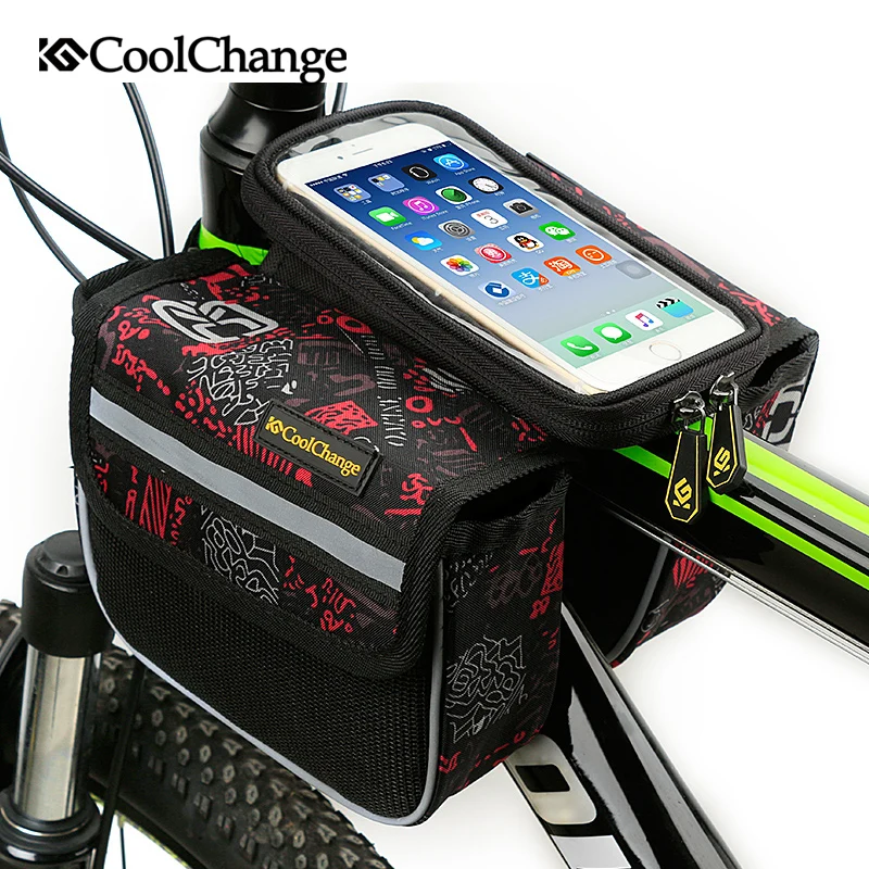 Coolchange Bicycle Touch Screen Phone Bag Bike Front Frame Mobile Bag ...