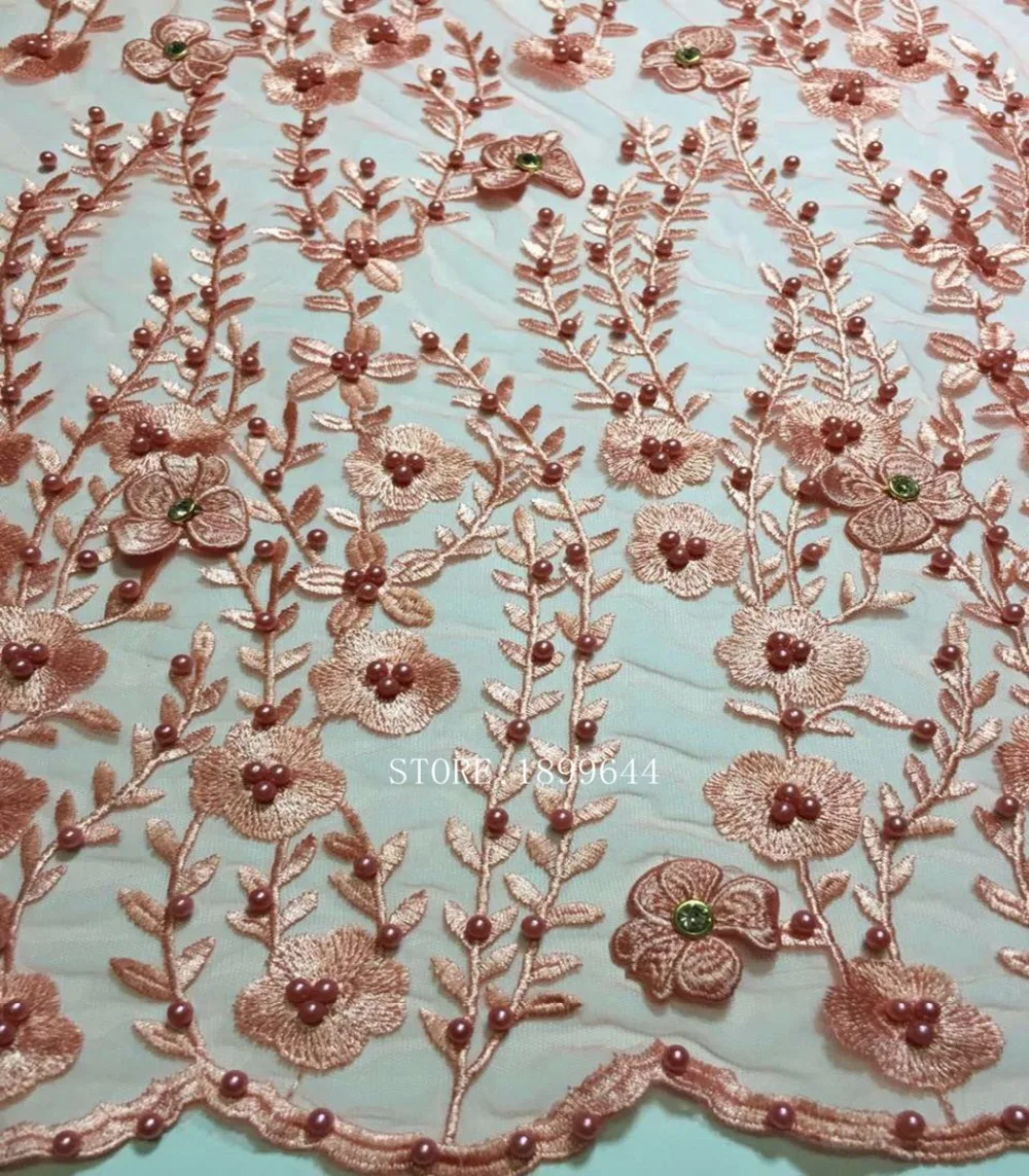 Hand Beadedwith stone French Lace Latest Embroidery Fabric Lace Textile ...