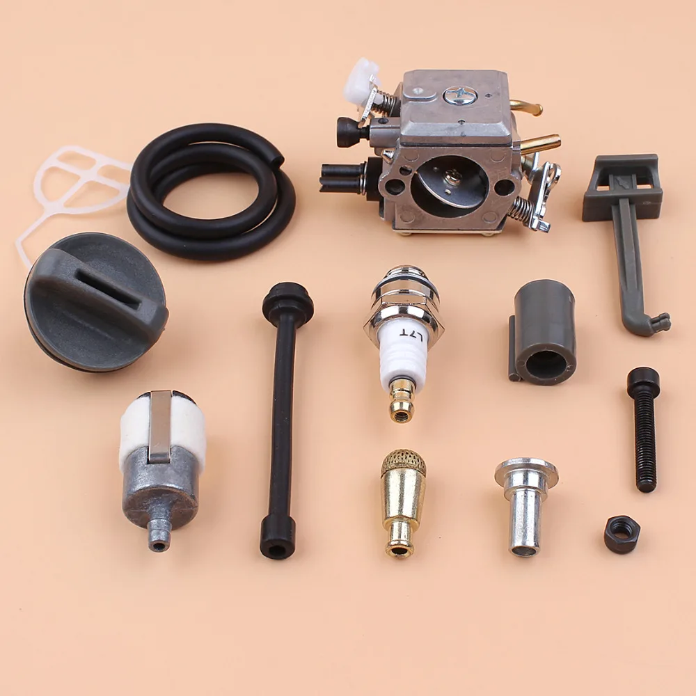 Carburetor Chain Catcher Fuel Cap Oil Filter Hose Kit Fit HUSQVARNA 372 ...