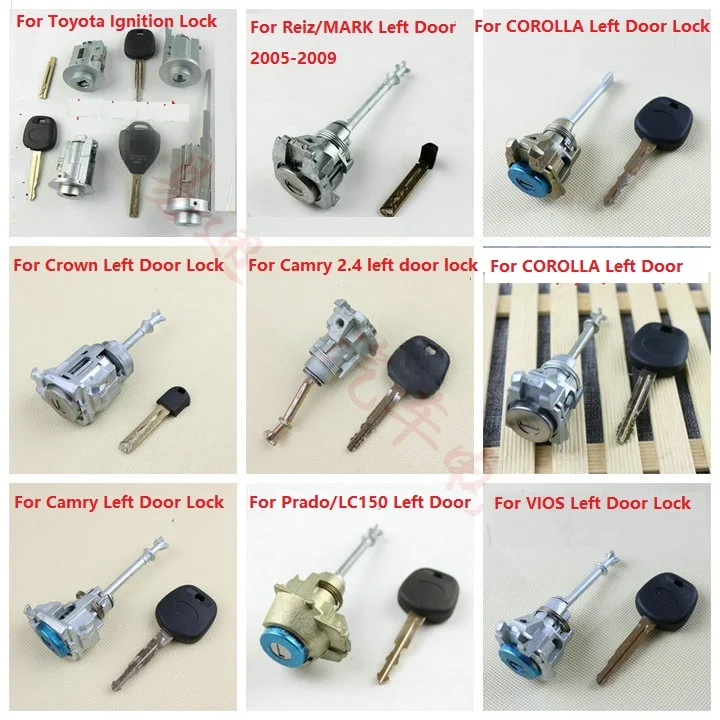 For Toyota Car Ignition Lock And Left Door Lock Replace For Corolla ...