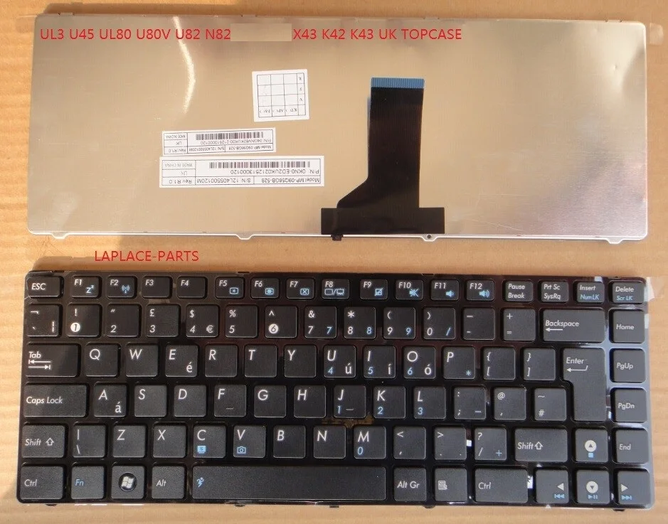 New Genuine UK keyboard for Asus K42 UL30 U45 UL80 U80V U82 N82 X43 K43 ...