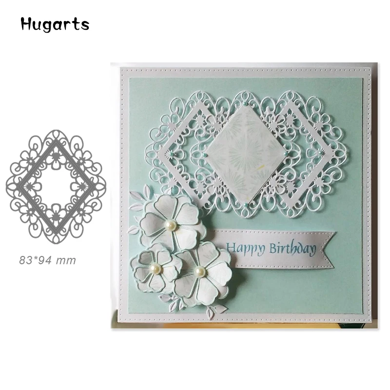 Diamond-Lace-Frame-Metal-Cutting-Dies-Scrapbooking-Crafts-Die-Cuts-for ...