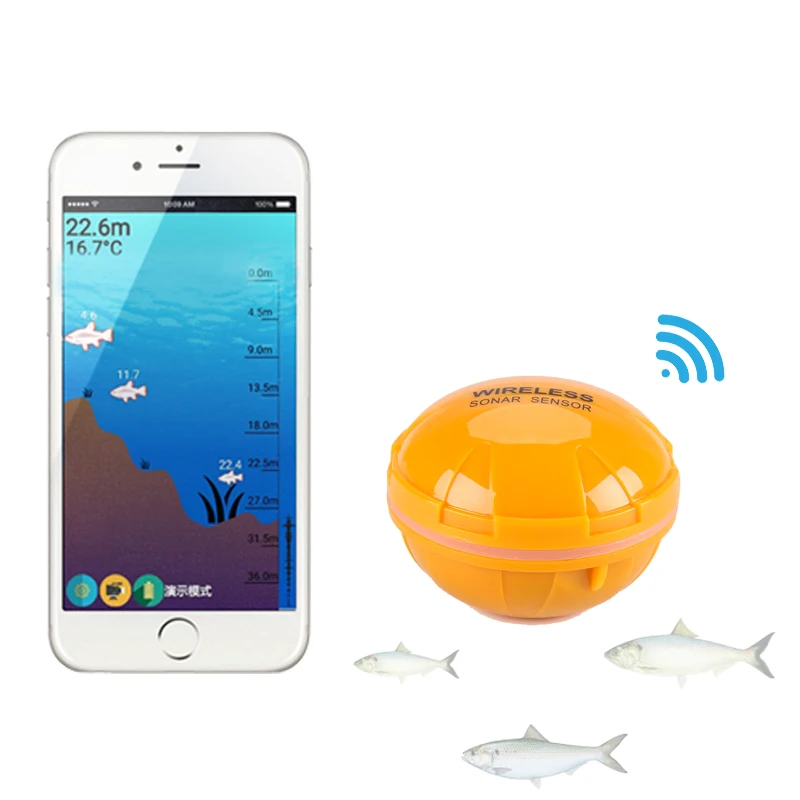 Smart Kingfisher Portable Fish Finder Wireless Sonar Sensor Handheld ...