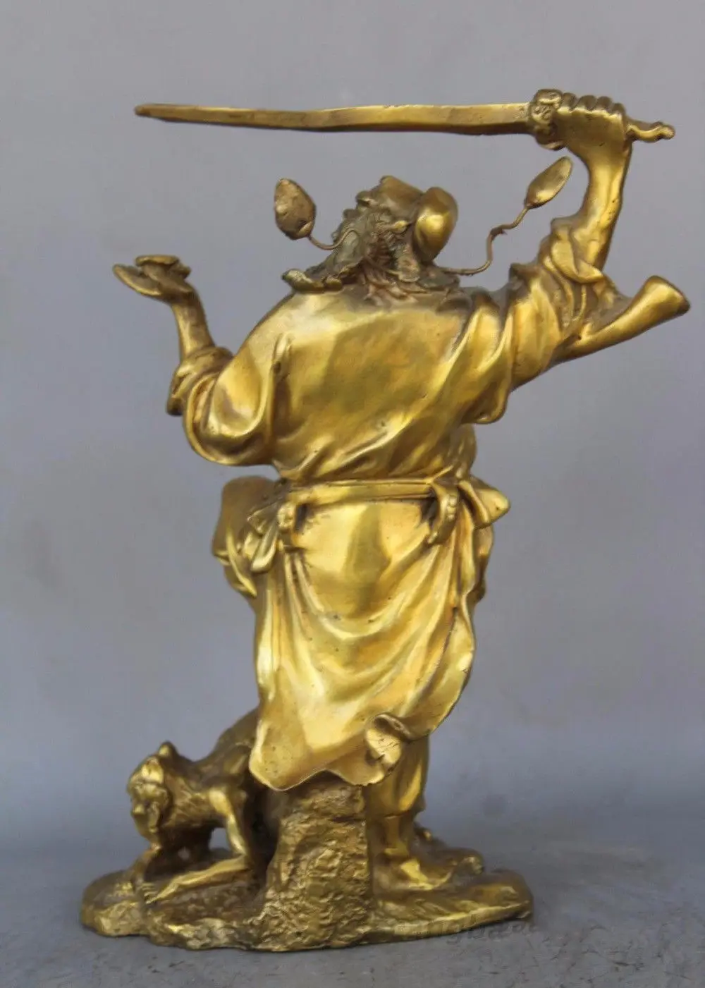 Chinese Pure Brass Zhong Kui ChungKuel God Catch Demon Devil Statue ...