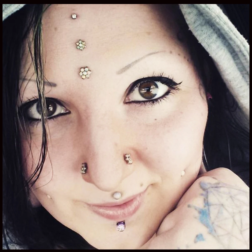 Microdermal Forehead Piercing