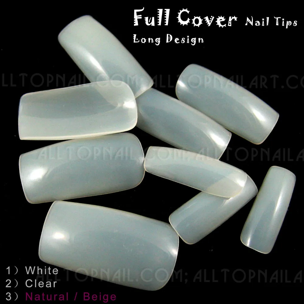 Full Cover Premium Natural False Nail Tips 100pcs French ABS Virgin ...