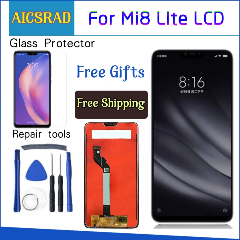 Original For Xiaomi Mi 8 Lite lcd display touch screen Digitizer ...