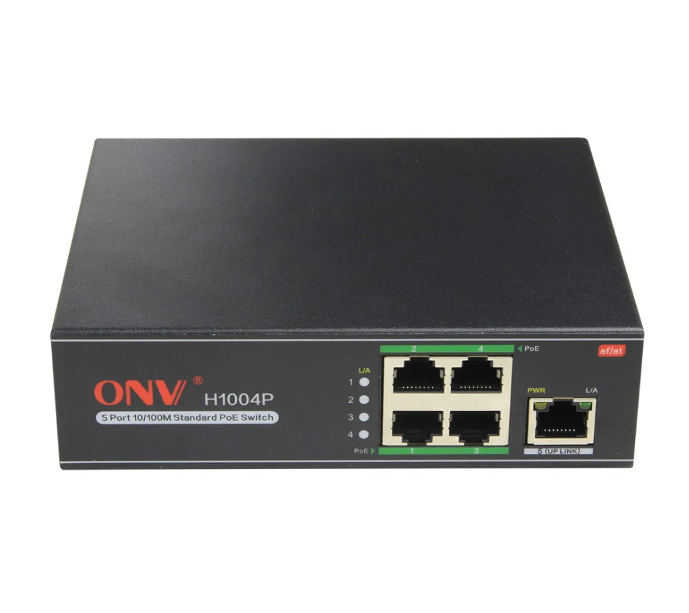 5-port 10/100m Standard Poe Switch Port 1 - 4 Support Poe Function With ...