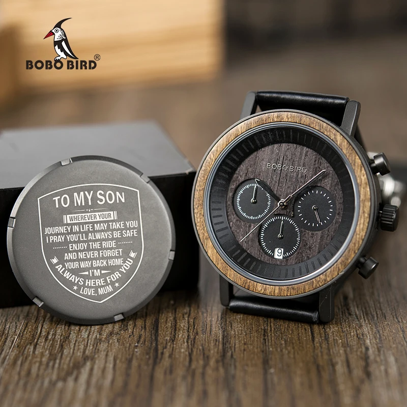 35 Kinds Design Personalized Men T Bobo Bird Watch Men Luxury Custom Watches Back Engraving