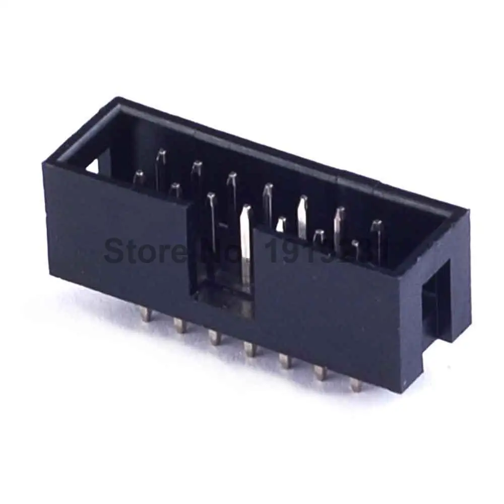 5PCS DC3 14P Straight JTAG Socket Contor For Flat Ribbon Cable 2 Row 14 ...