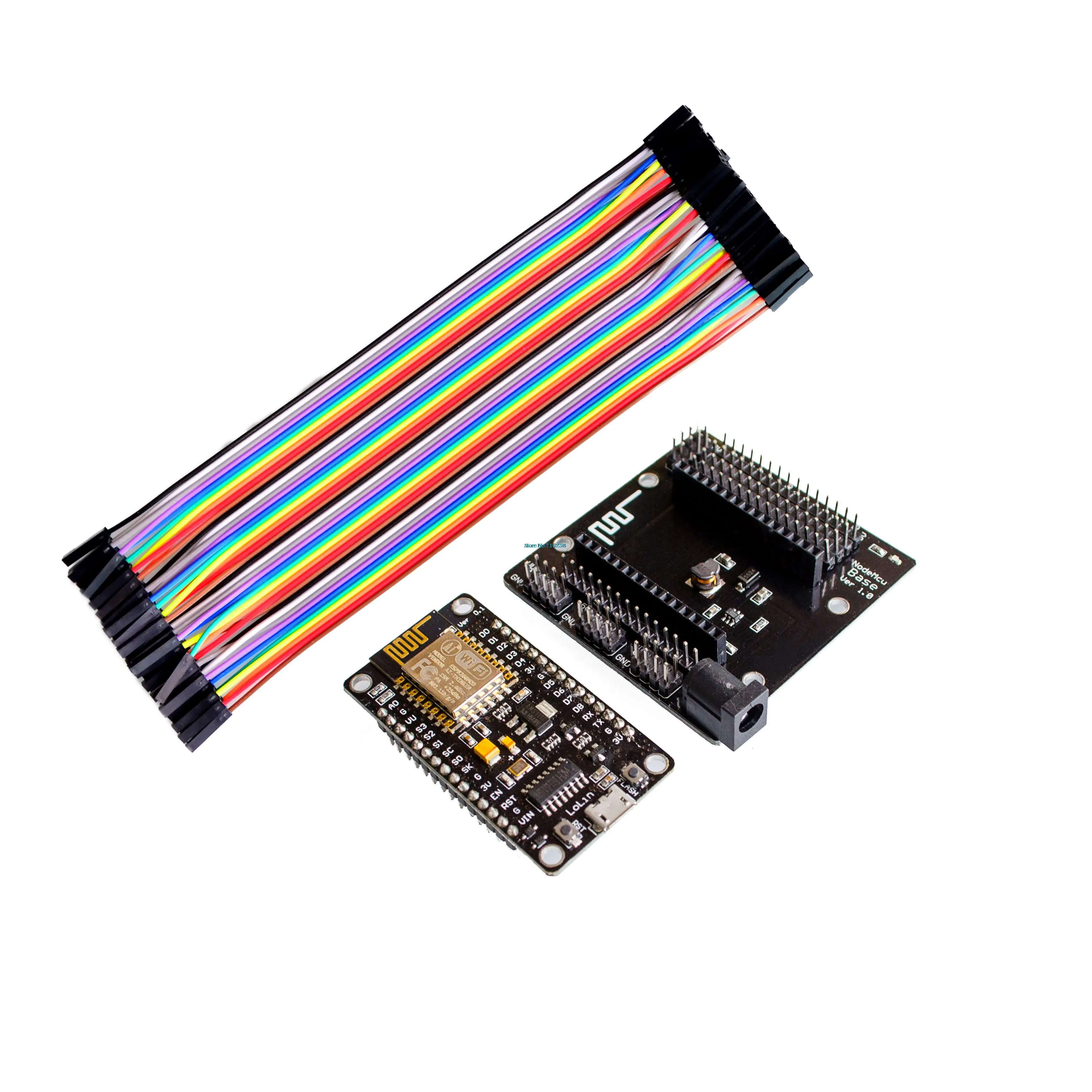 ESP8266 키트 NodeMcu + NodeMcu 베이스 + 40P 와이어 테스트, DIY 브레드 보드|breadboard ...