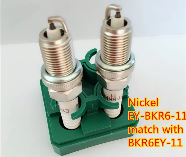 HOT NPLนิกเกิลSpark Plug EY BKR6 11 4PcsสำหรับBKR6EY 11 BKR6EYA 11 ...