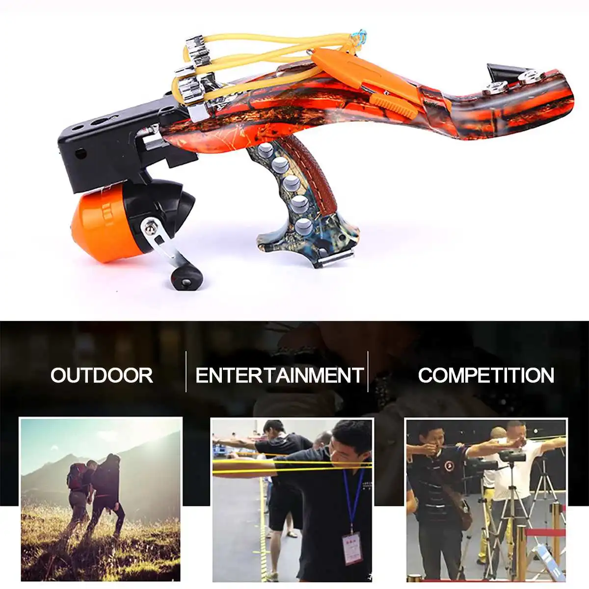 Full Set Fishing Slingshot Shooting Hunting Slingshot Catapult Arrow ...