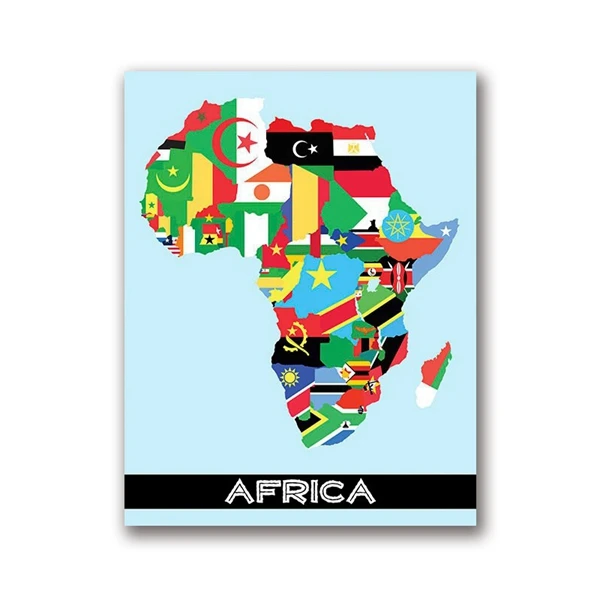 Africa Flag Map