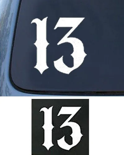 Luck-Number-13-Decor-Decal-Self-Adhesive-Car-Sticker-On-Auto-Body-best ...